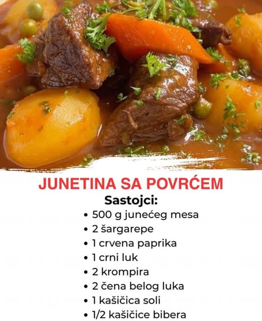 Kuhana junetina s povrćem…miris iz bakine kuhinje