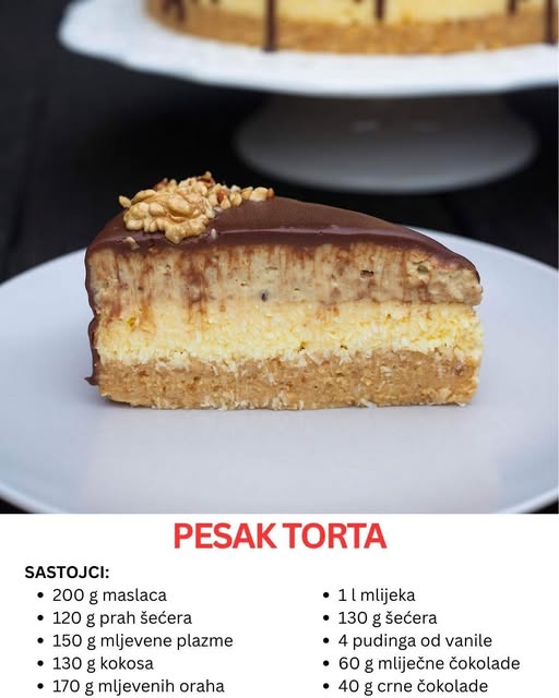 Prava kraljica među brzim tortama – PESAK TORTA koju obožavaju svi!