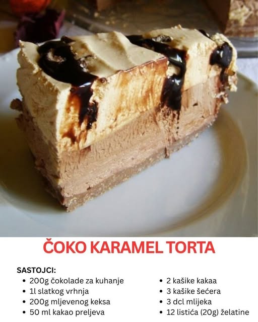 Najkremastija torta ikad – ČOKO KARAMEL TORTA koja mami poglede!