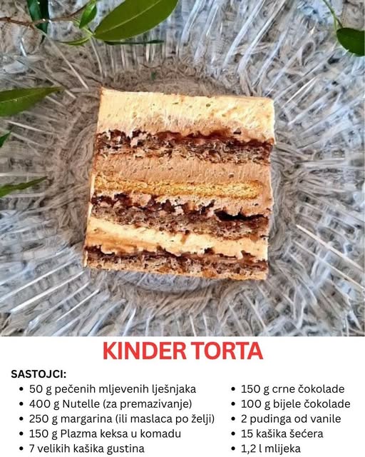 Kinder torta koja se pamti – Kremasta fantazija za svaku priliku!