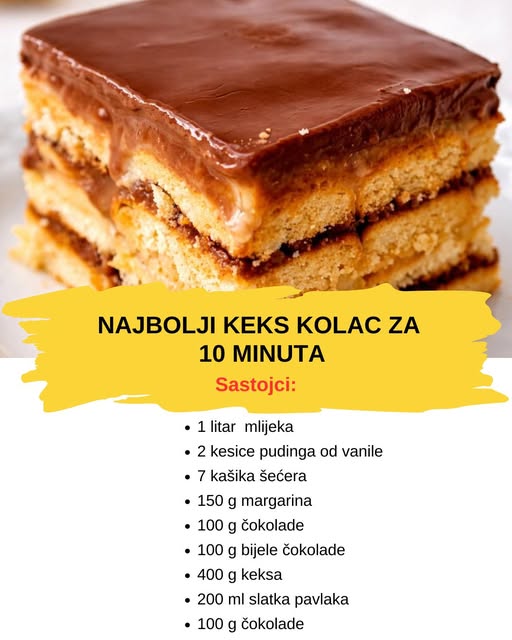 NAJBOLJI KEKS KOLAC ZA 10 MINUTA: Ovaj kolač brzo se napravi, a još ...