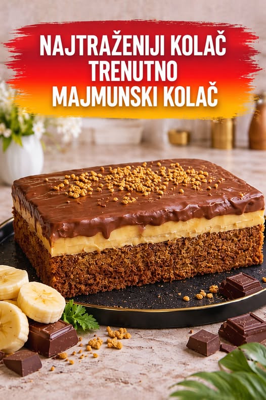 NAJTRAŽENIJI KOLAČ TRENUTNO – MAJMUNSKI KOLAČ Spoj banane i čokolade ...