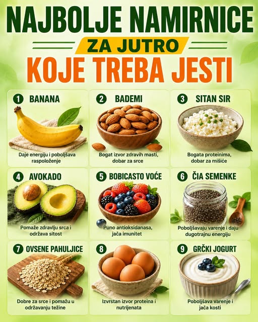 🌞 9 najboljih namirnica za jelo ujutro za energiju, probavu i ...
